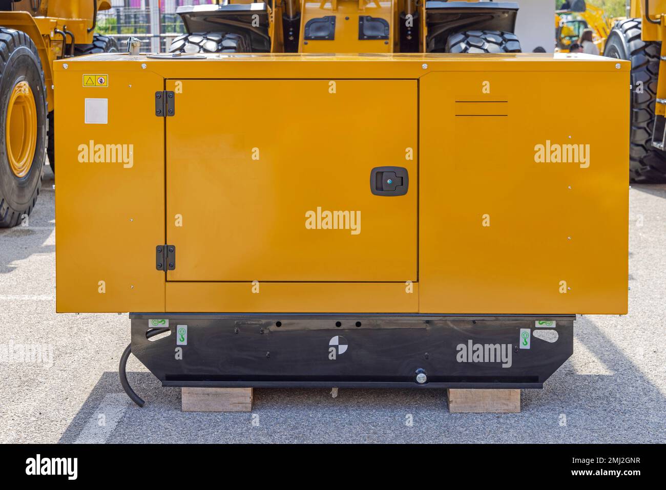 Power Supply Electrical Generator at Construction Site Exterior Stock ...