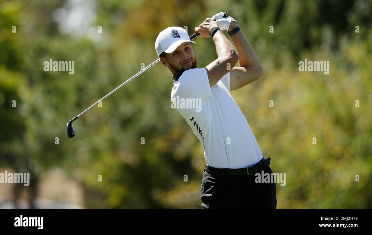 Stephen Curry on the Silverado Resort North Course during the pro-am ...