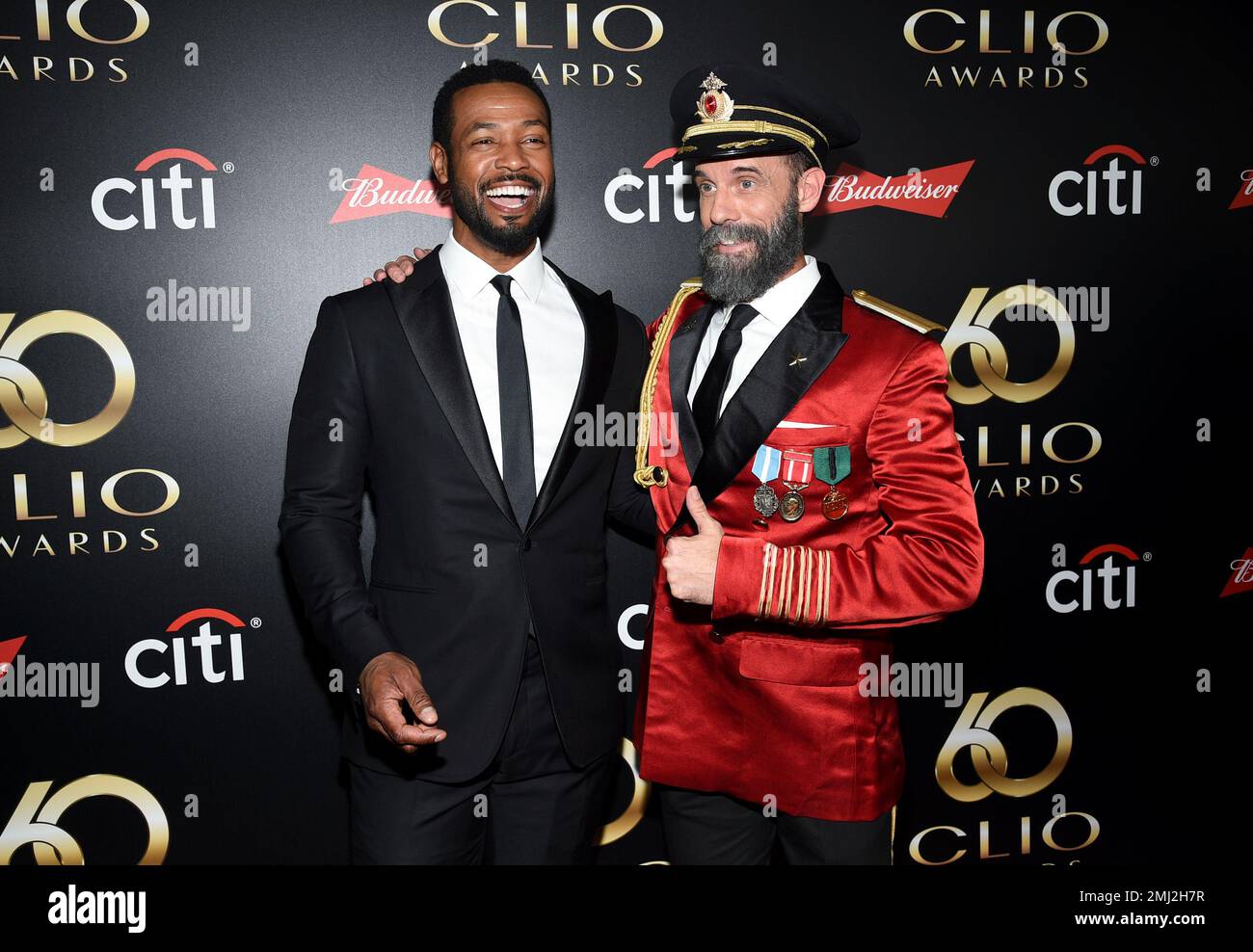 Actors Isaiah Mustafa, left, aka "The Old Spice Guy" and Brandon ...