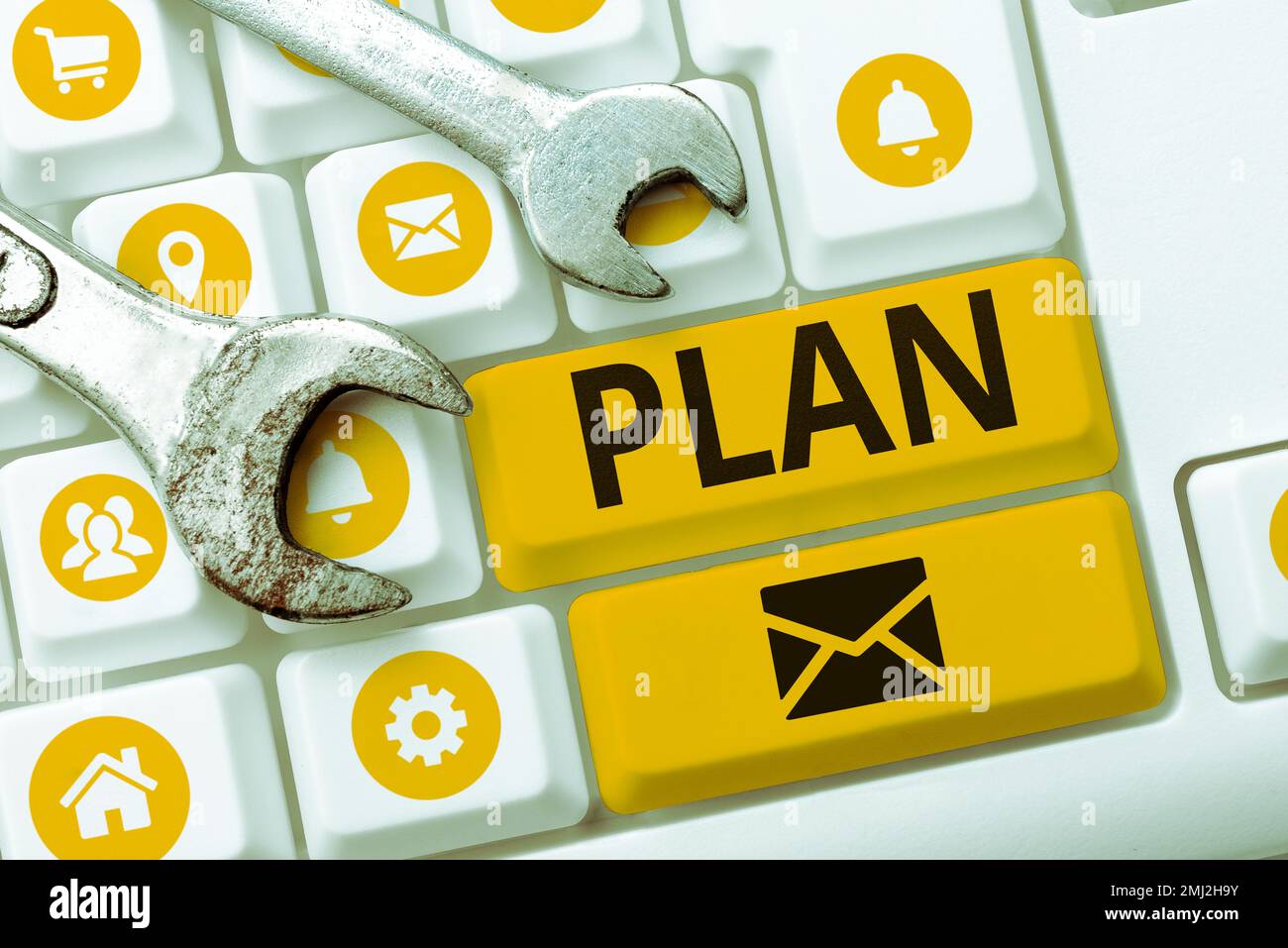 Hand writing sign Plan, Business overview Start of a detailed proposal ...