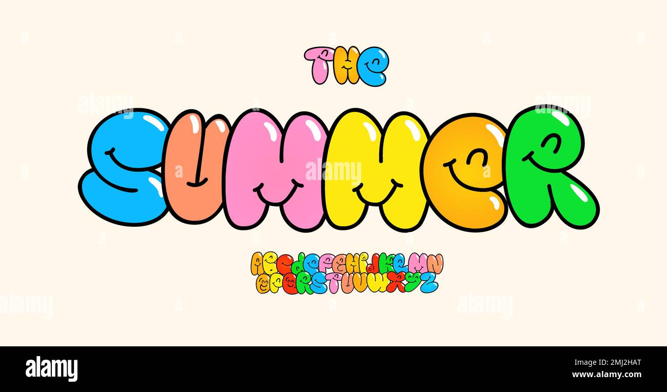 The Word Funny In Bubble Letters