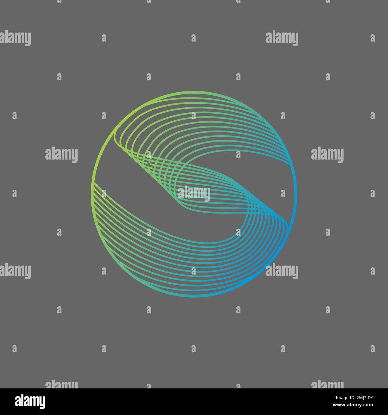Simple and unique reflection lines attractive sound audio wave circle ...