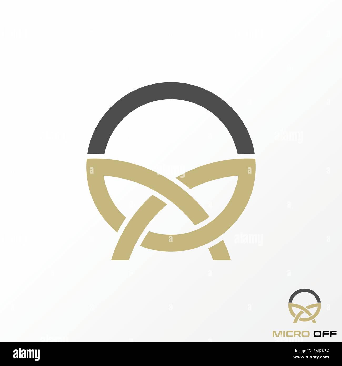 Simple and unique letter or word M font like webbing in circle line ...