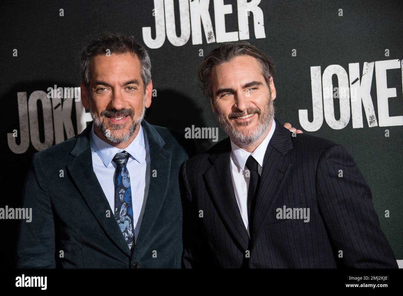Director Todd Phillips, left and actor Joaquin Phoenix pose for ...