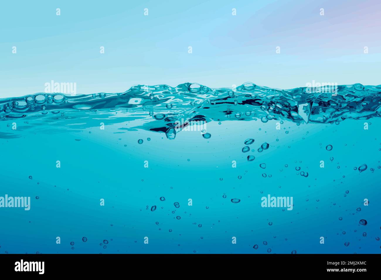 Clean water background, blue transparent liquid vector Stock Vector ...