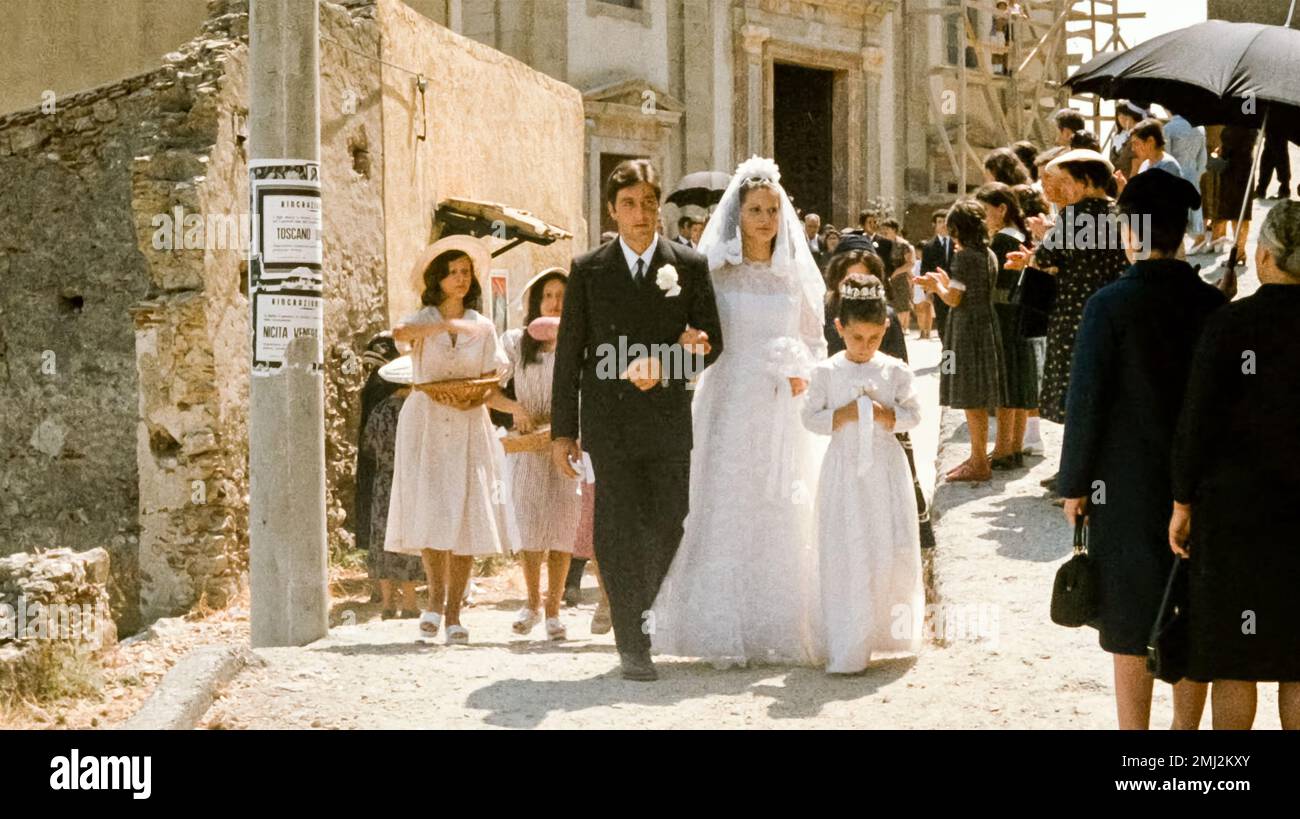 USA. Simonetta Stefanelli and Al Pacino in a scene from the (C ...