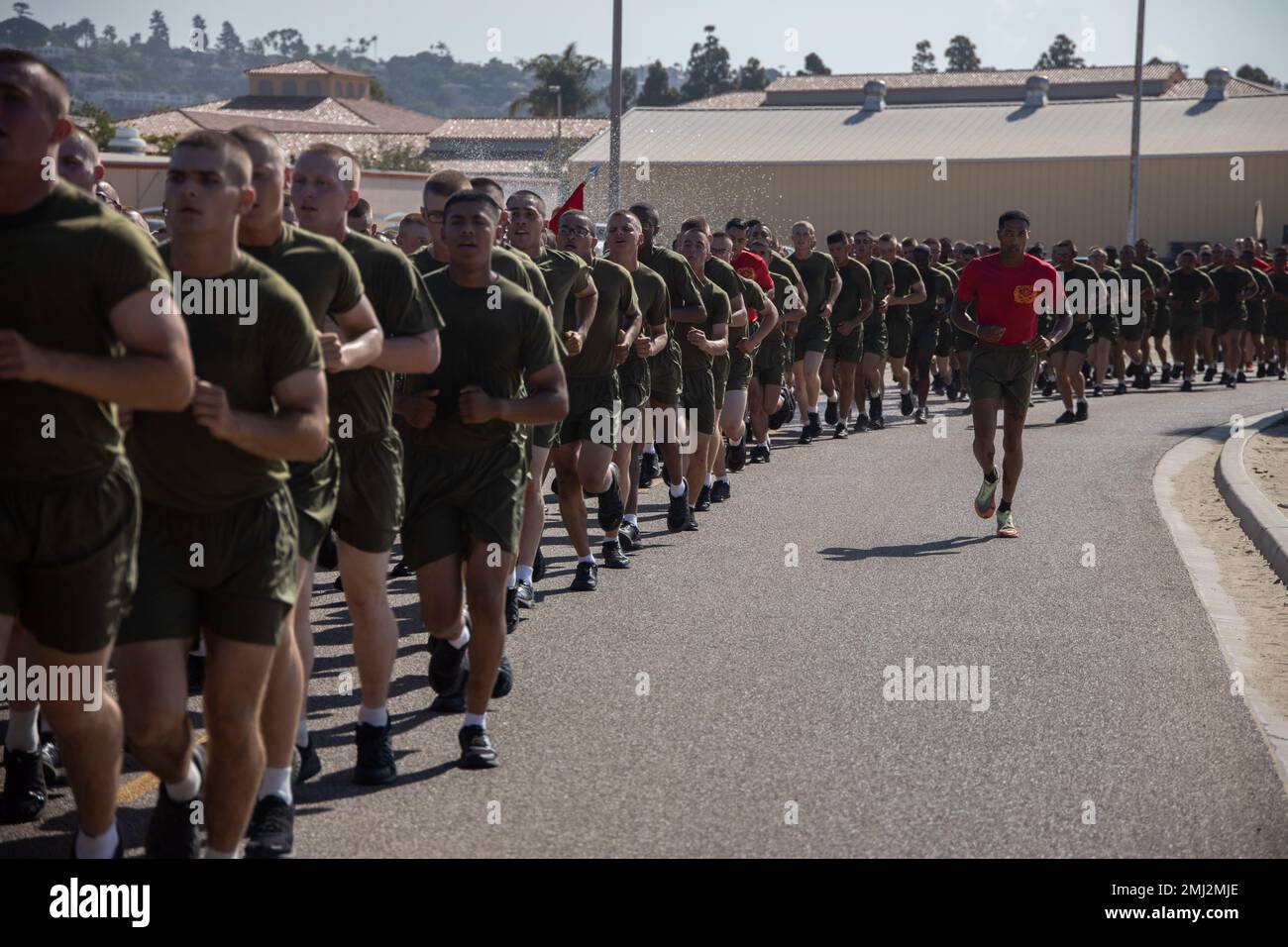 New U.S. Marines with Alpha Company, 1st Recruit Training Battalion ...