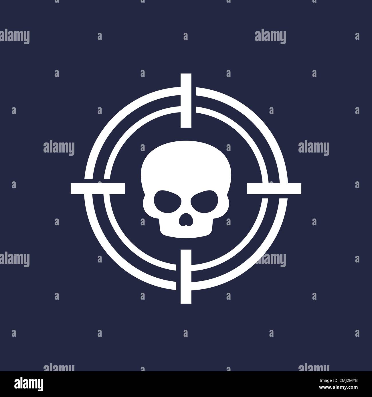 skull and target icon on dark Stock Vector Image & Art - Alamy