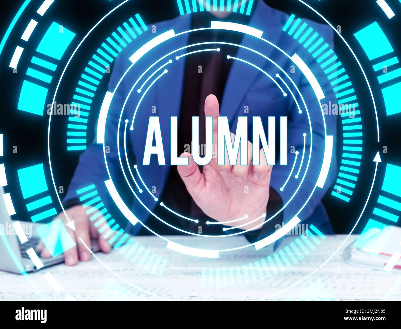 Sign displaying Alumni, Business idea former pupil or student ...