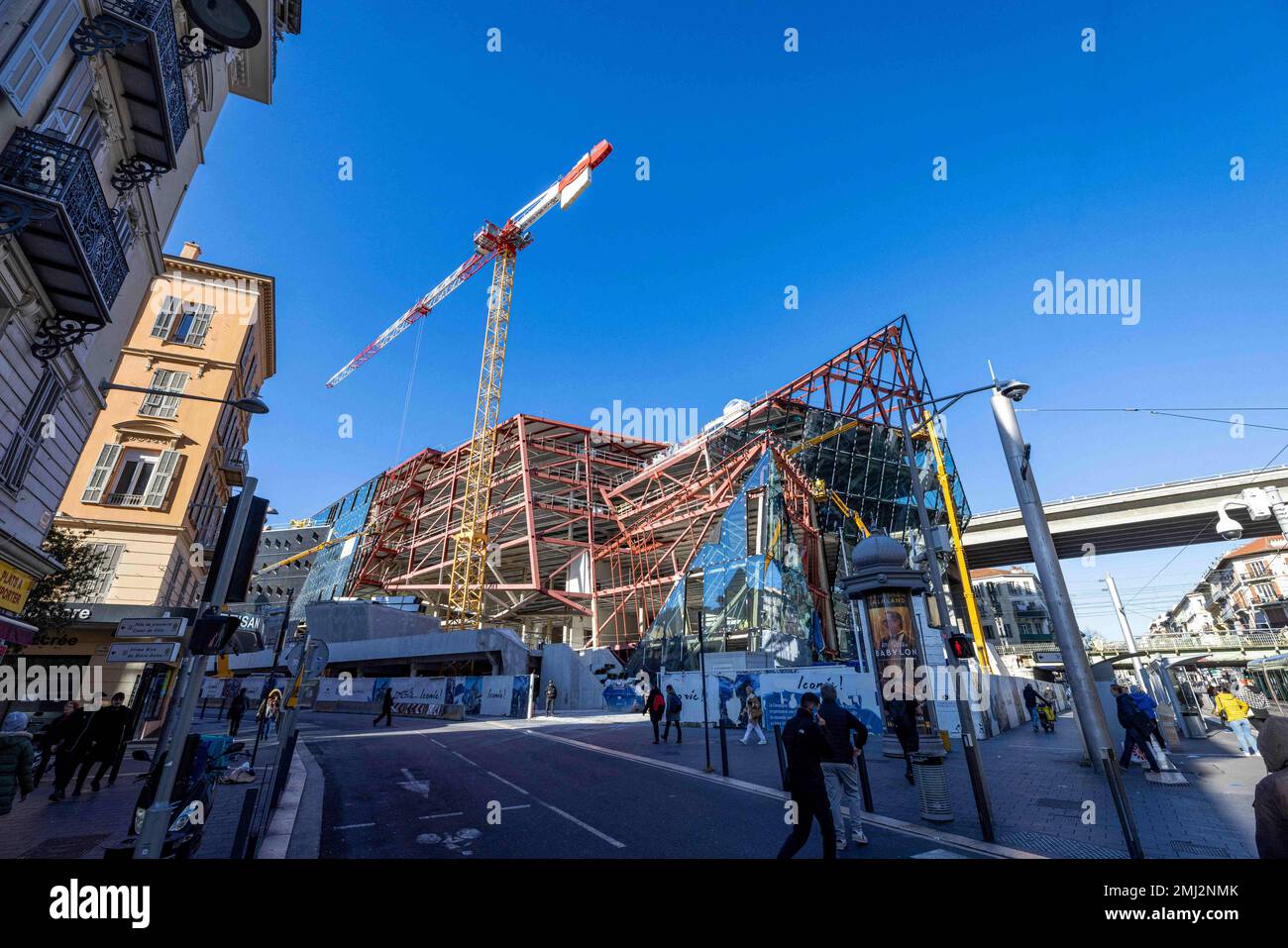 Construction site of the Iconic project in the hypercentre of Nice ...