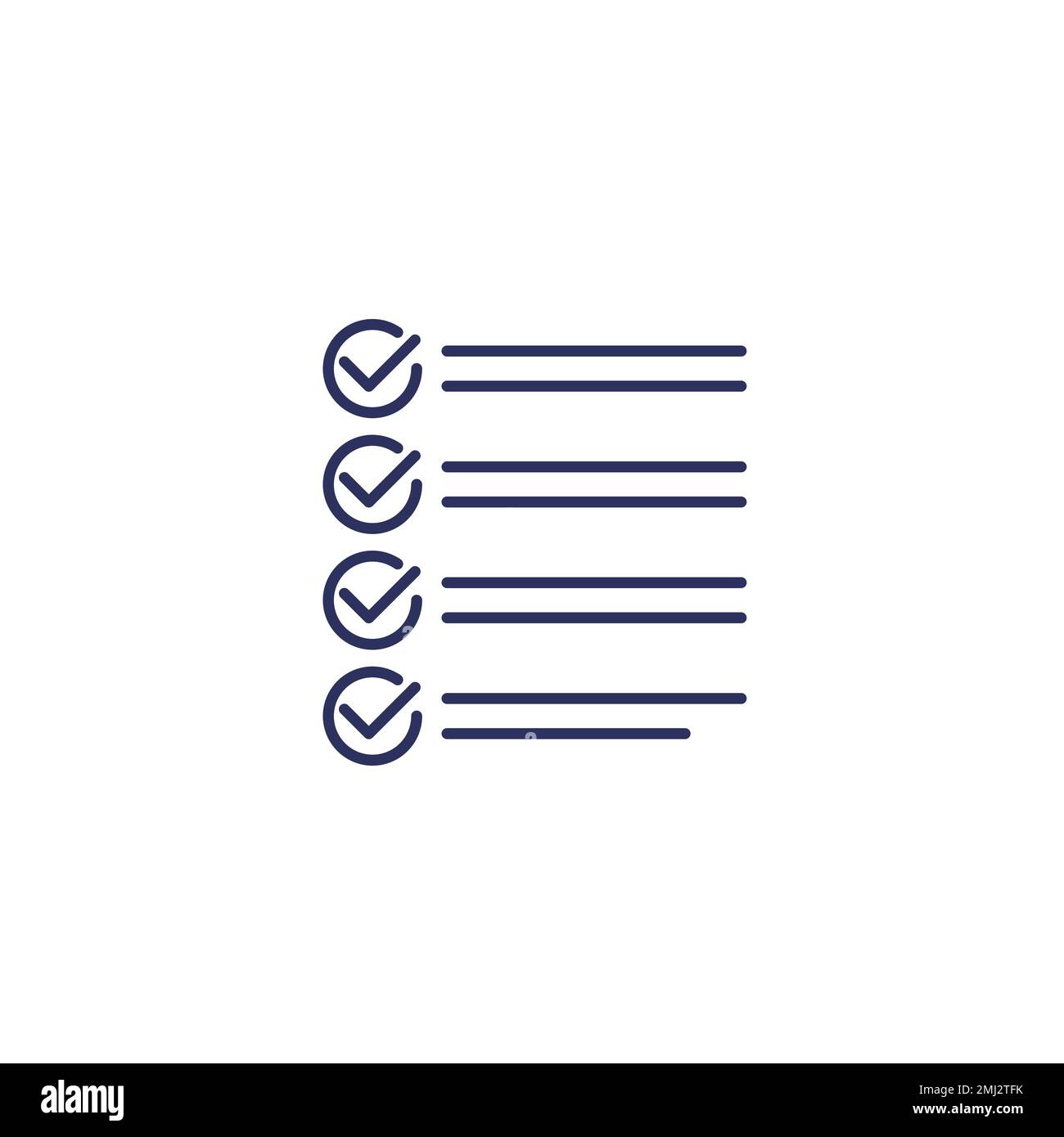check list line icon on white Stock Vector Image & Art - Alamy check list line icon on white Stock Vector Image & Art - Alamy