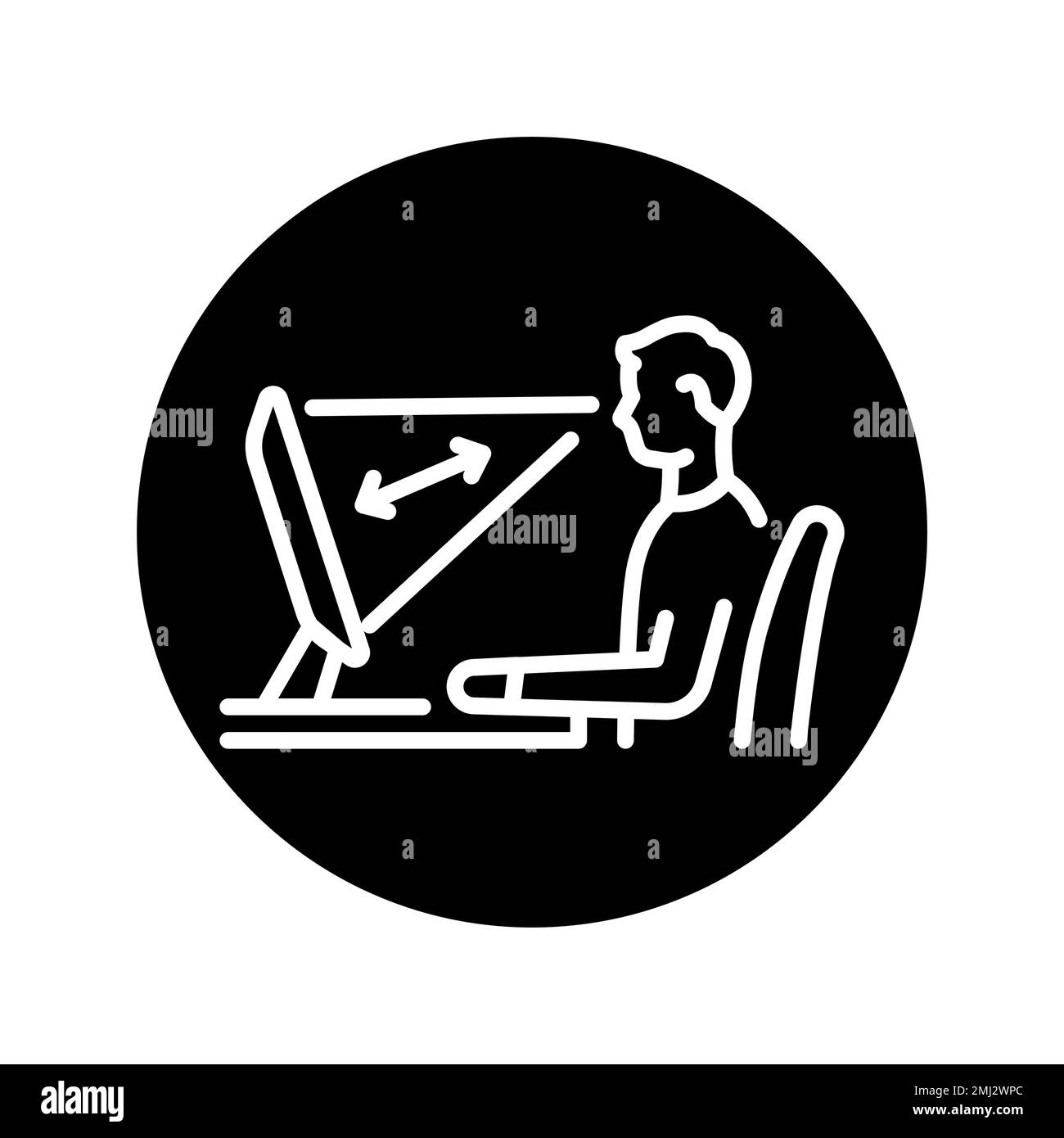 Office correct sitting position Cut Out Stock Images & Pictures - Alamy
