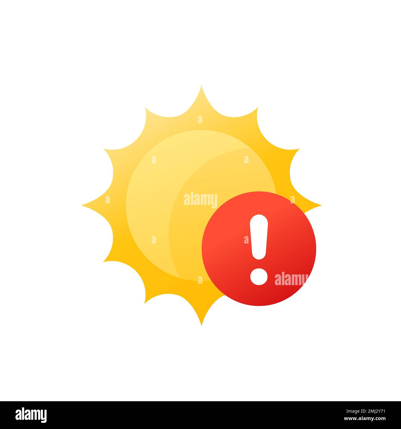 Sun warning icon on white, vector design Stock Vector Image & Art - Alamy