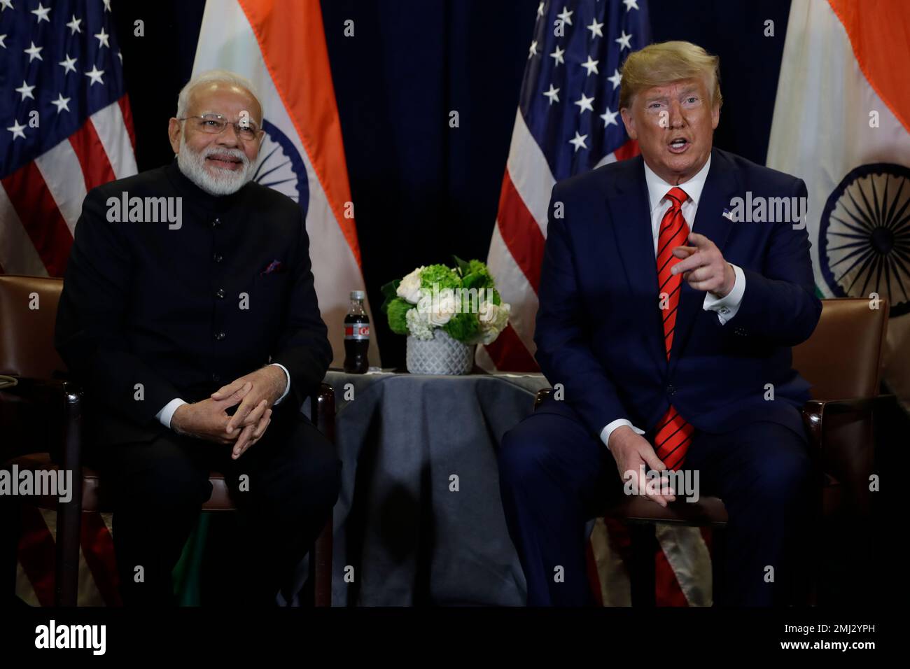 President Donald Trump meets with Indian Prime Minister Narendra Modi ...