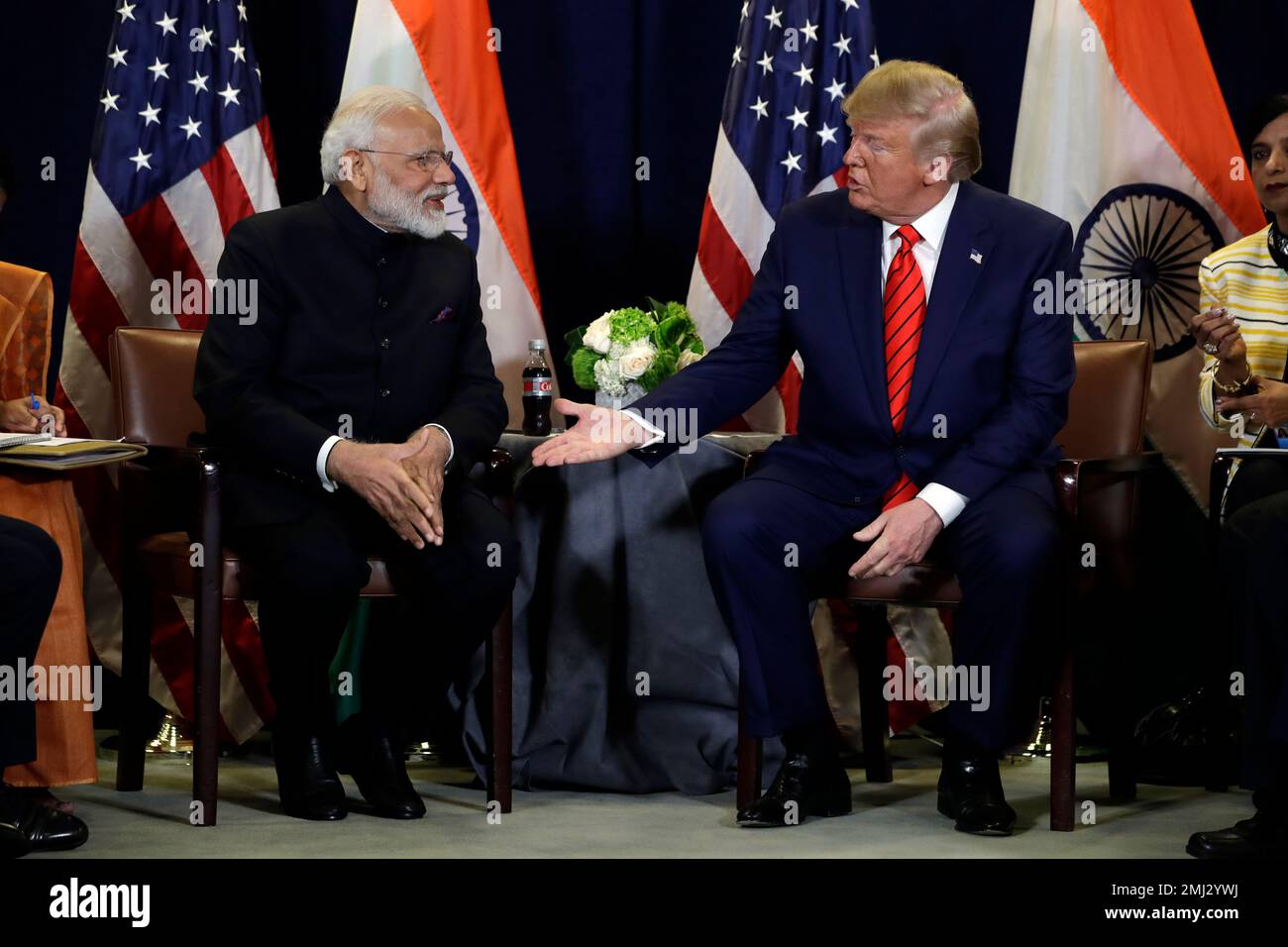 President Donald Trump meets with Indian Prime Minister Narendra Modi ...