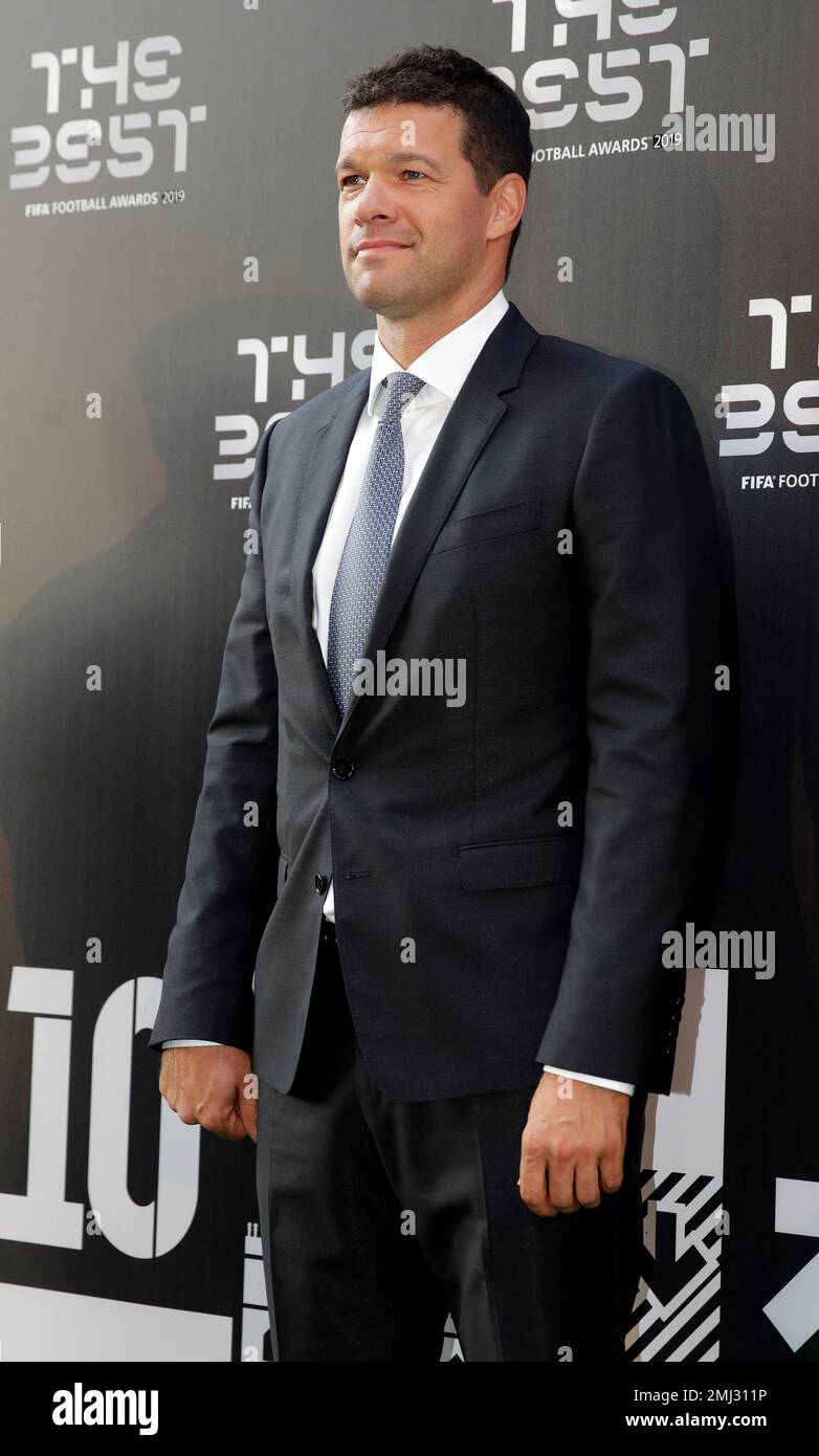 Michael Ballack arrives to attend the Best FIFA soccer awards, in Milan ...