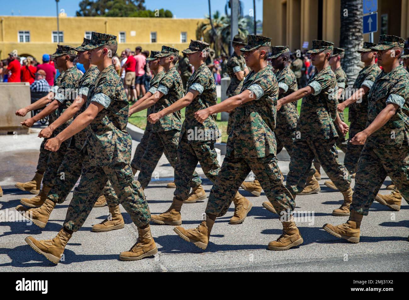 New U.S. Marine Corps Marines with Alpha Company, 1st Recruit Training ...