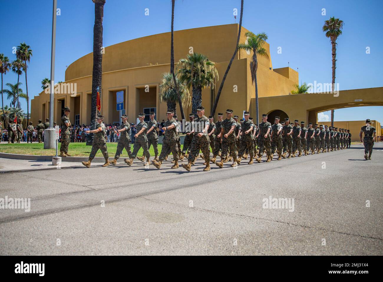 New U.S. Marine Corps Marines with Alpha Company, 1st Recruit Training ...