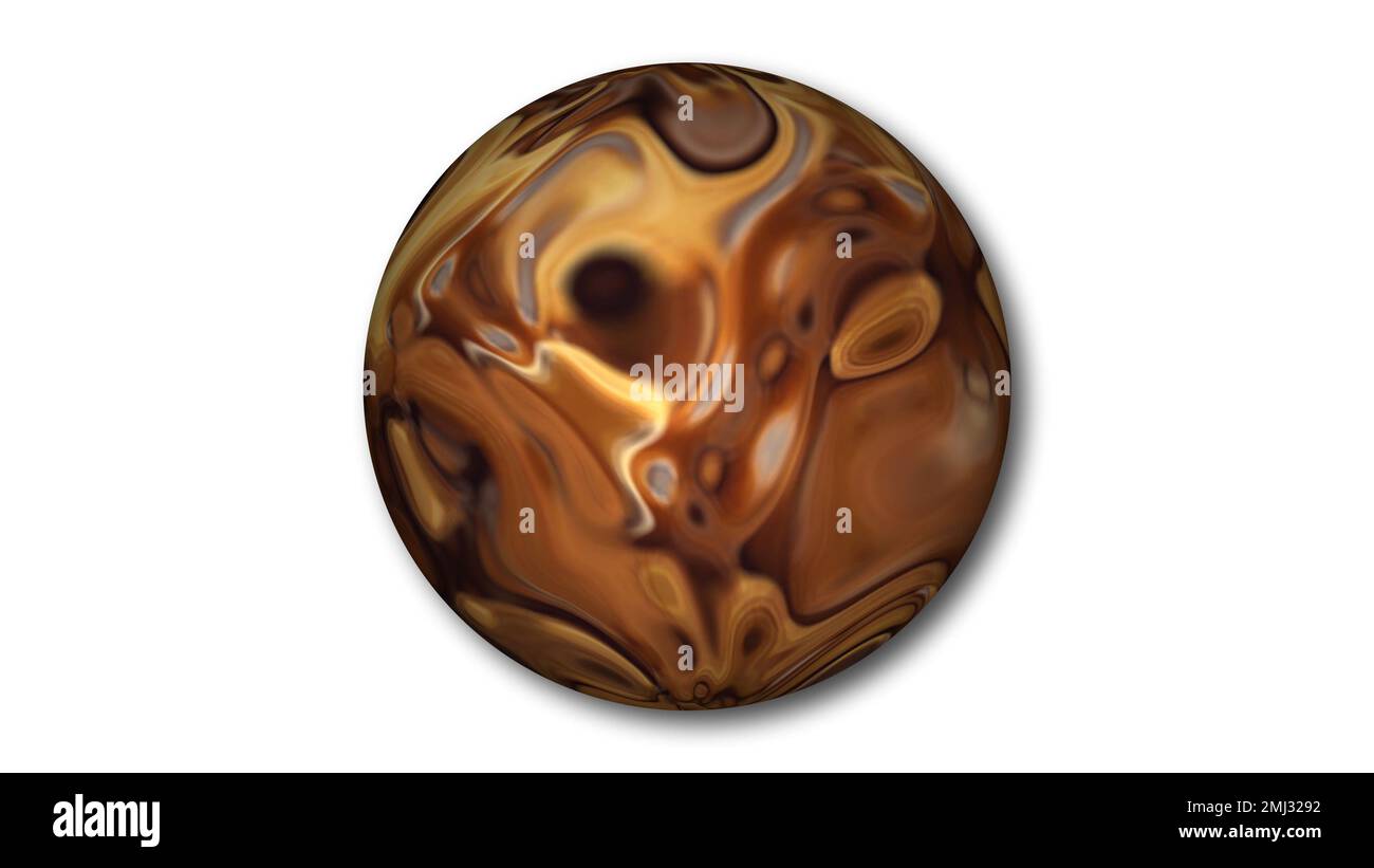 Abstract liquid sphere marble liquid isolate on white background Stock ...