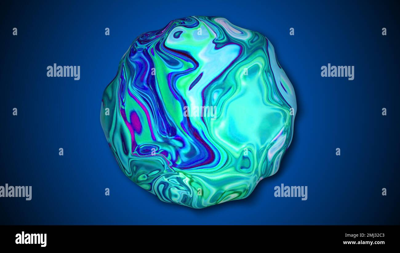 Abstract liquid sphere marble liquid isolate on white background Stock ...