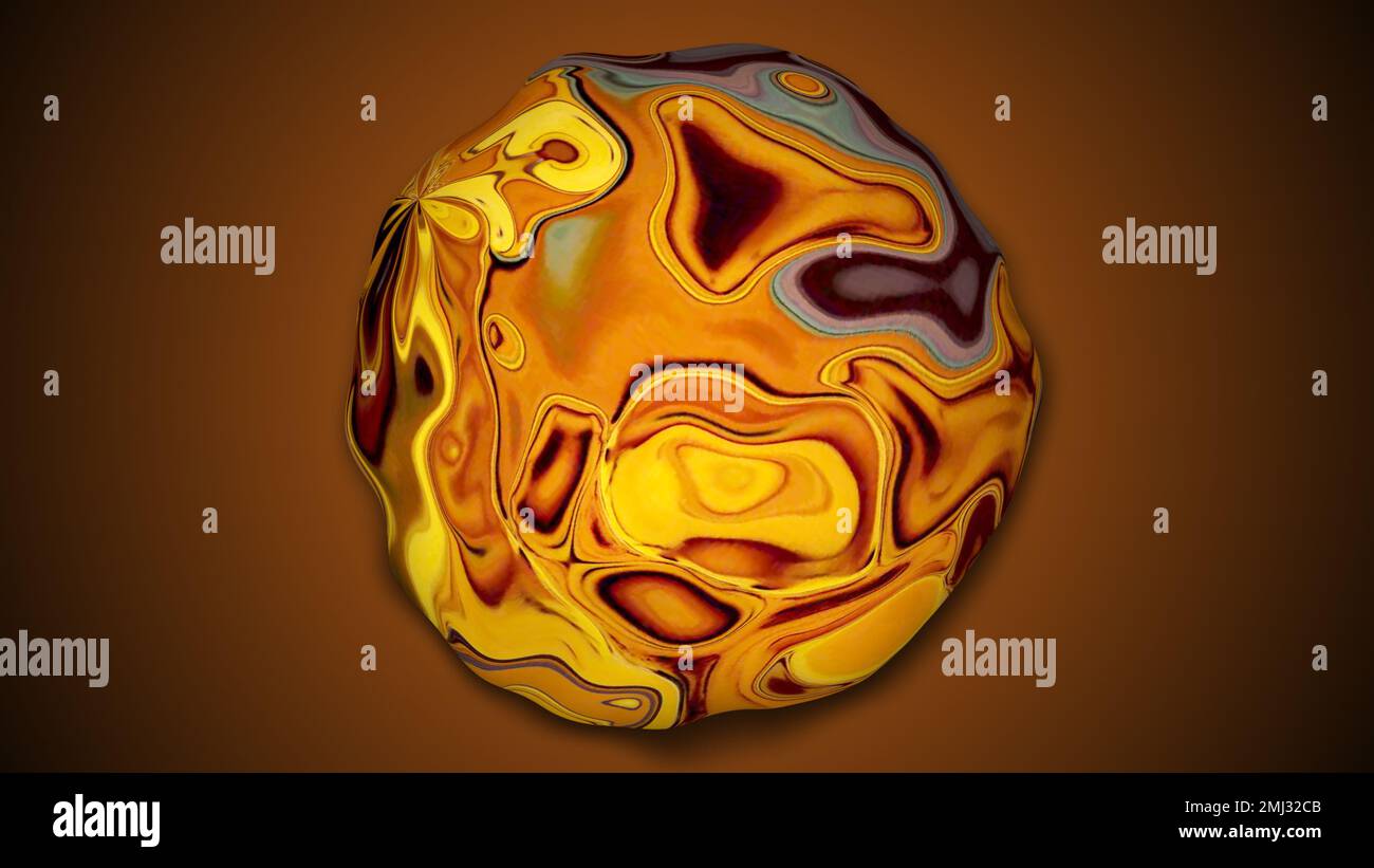 Abstract liquid sphere marble liquid isolate on white background Stock ...