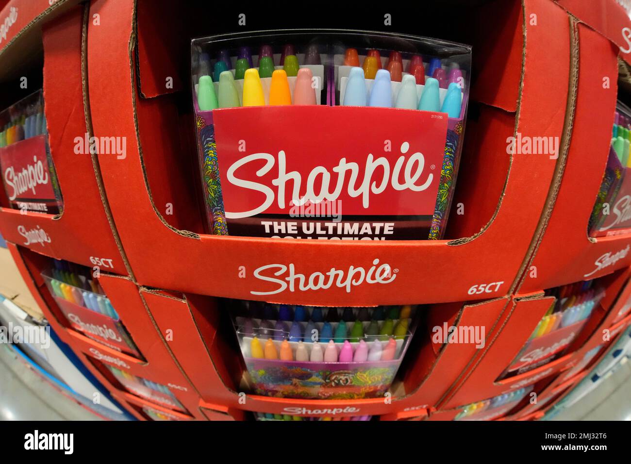 This is a display of Sharpies on display in a Costco Warehouse in ...