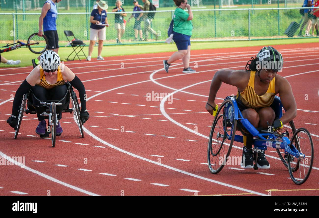 U.S. Army Maj. Victoria Camire, left, and U.S. Army Pfc. Corine ...