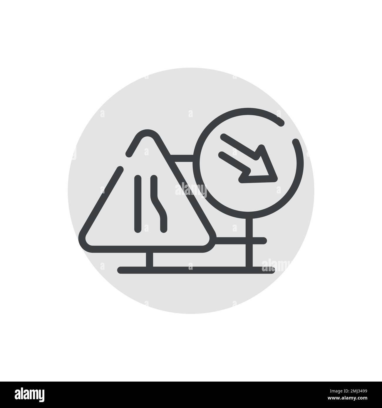 Road repair сolor line icon. Road construction. Pictogram for web page ...