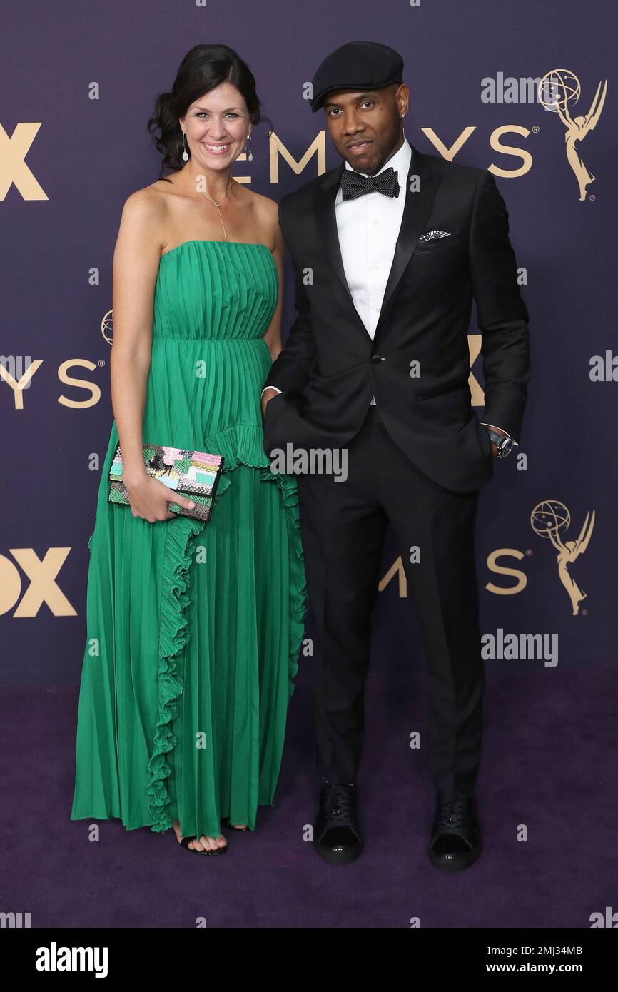 Tina Sims, left, and Michael Starrbury arrive at the 71st Primetime ...