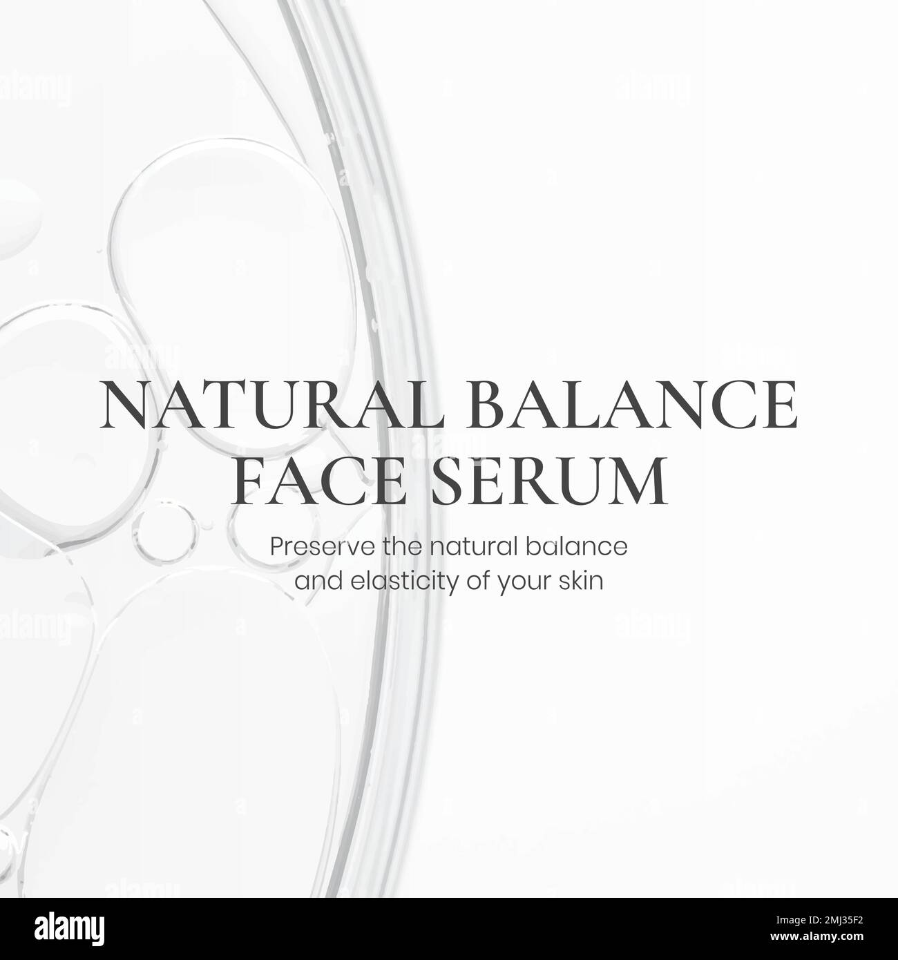 Facebook post template oil bubble background vector, natural balance ...