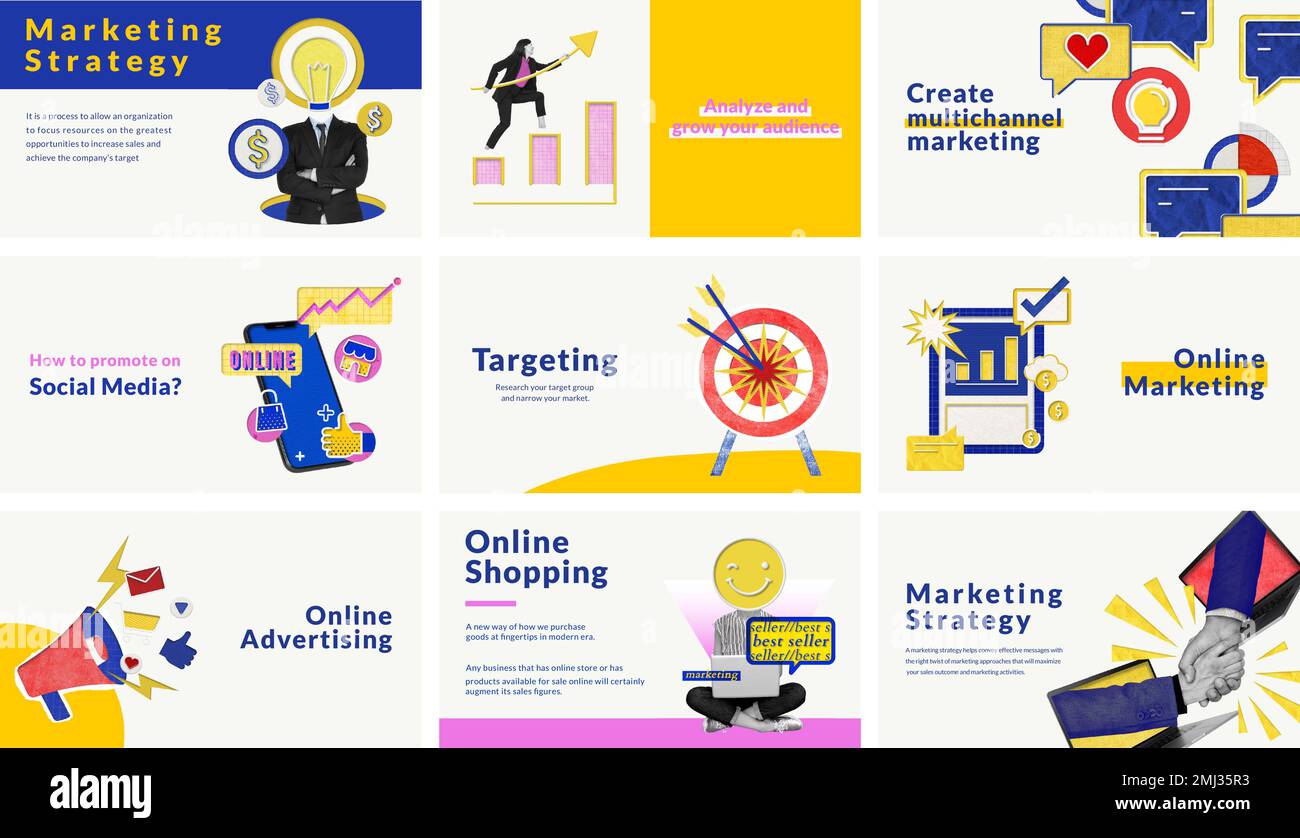 Editable marketing templates vector for e-commerce business remixed ...