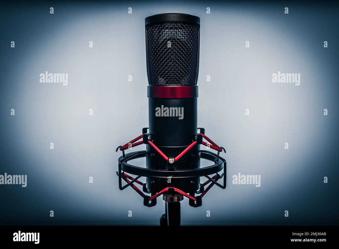 Microphone with nice background Stock Photo - Alamy