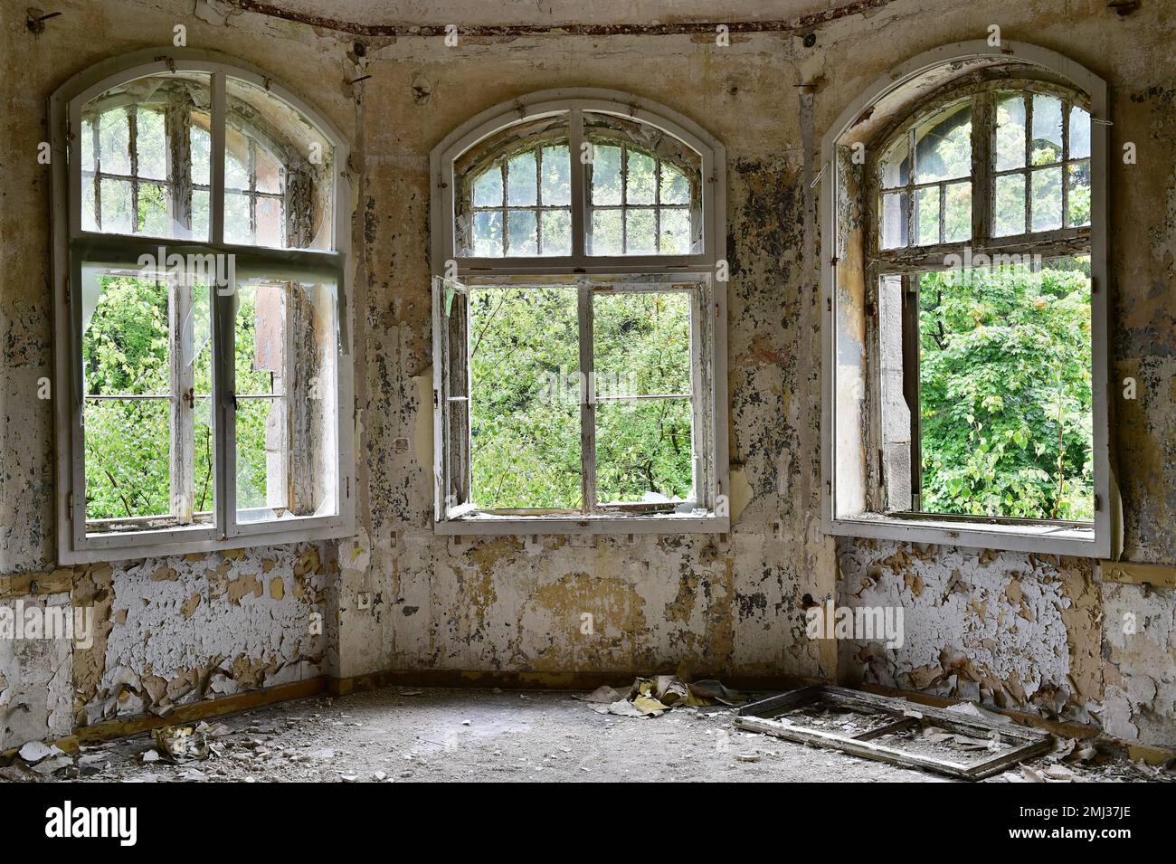 Window, building ruin, Germany Stock Photo - Alamy