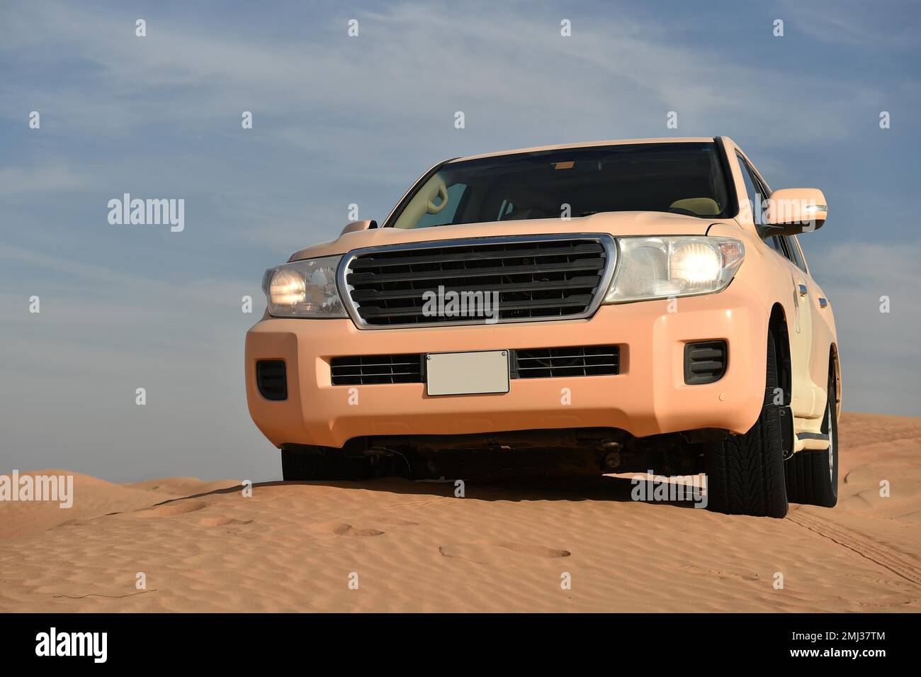 Desert Rally in a Sand Desert, Dubai, United Arab Emirates Stock Photo ...