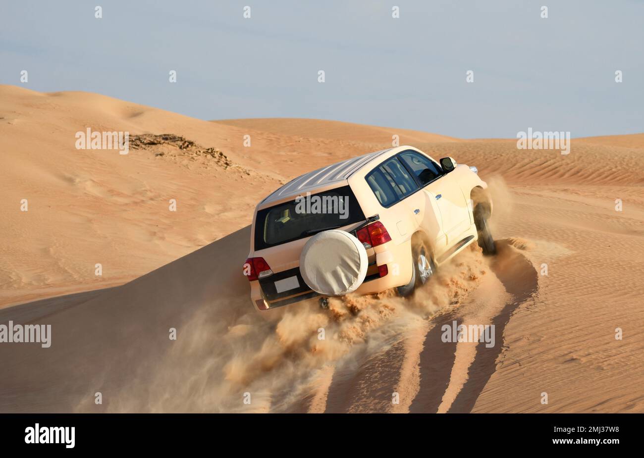 Desert Rally in a Sand Desert, Dubai, United Arab Emirates Stock Photo ...