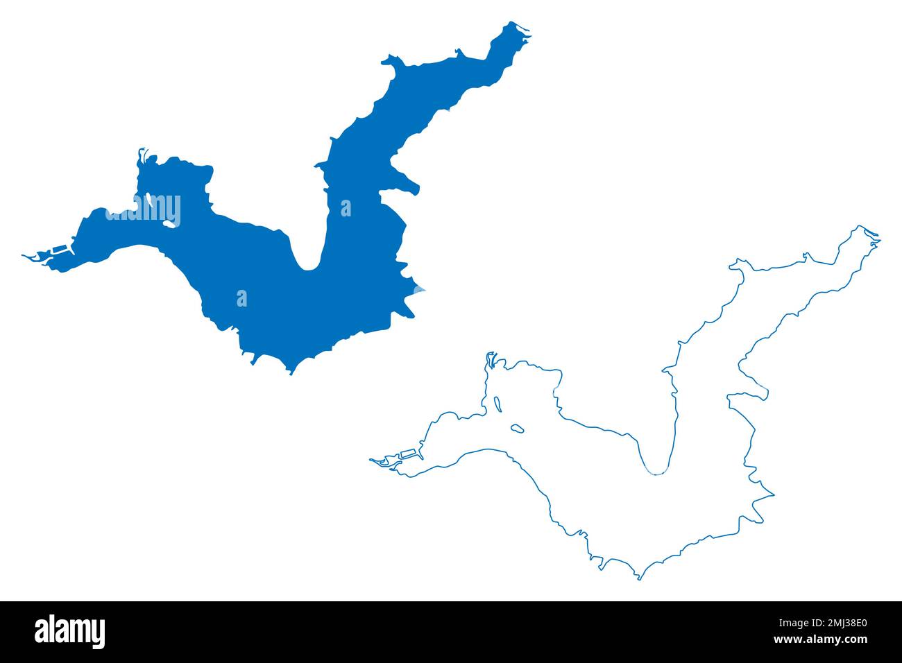 Lake Orava reservoir (Slovakia, Slovak Republic) map vector ...