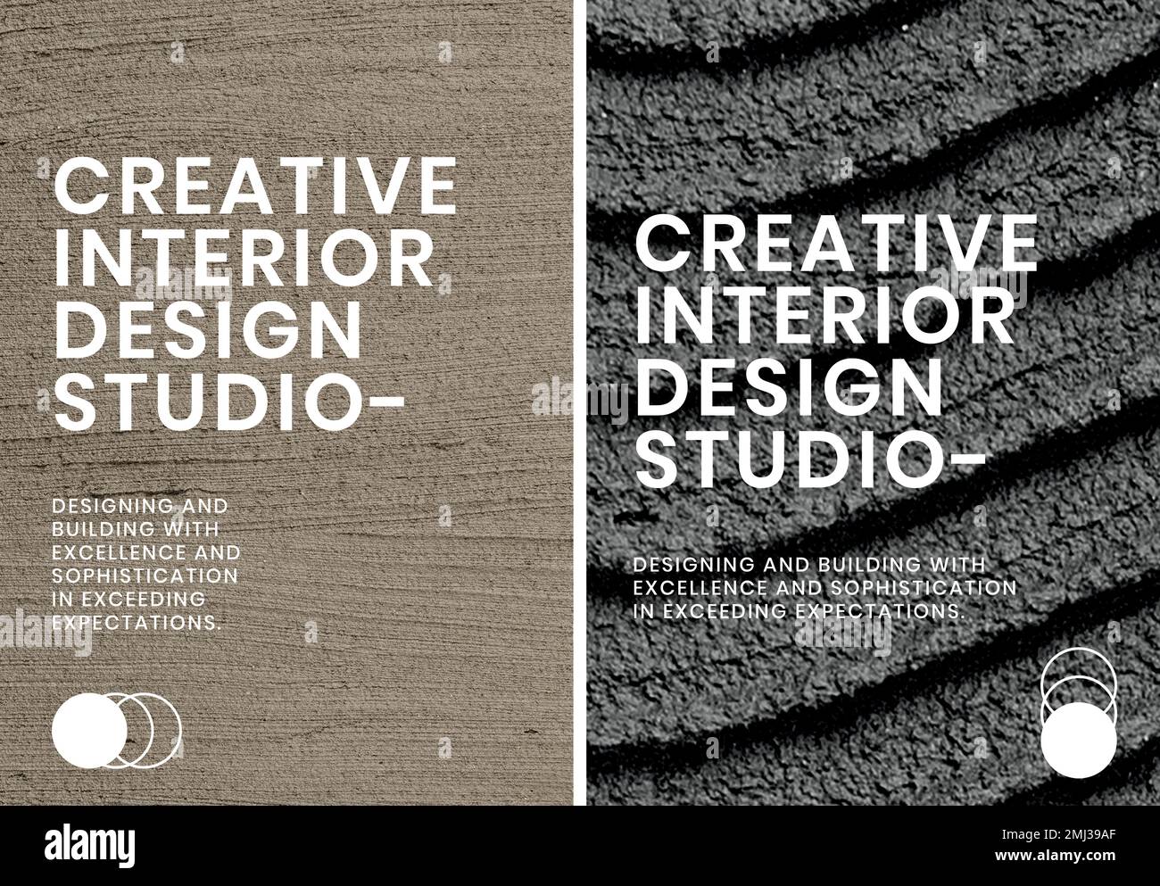 Minimal textured poster template vector for interior company dual set ...