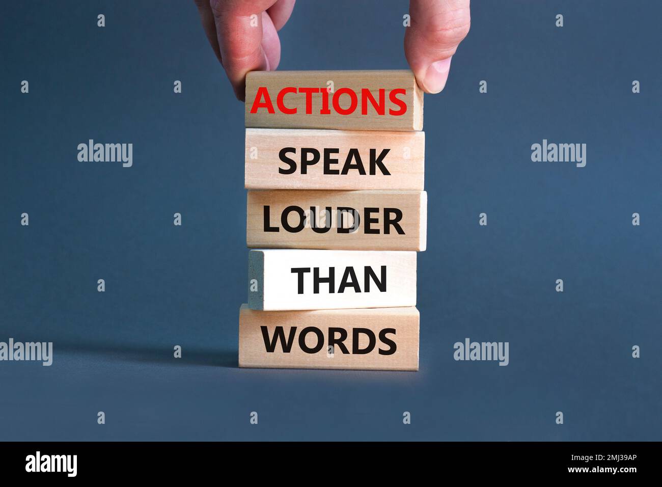 Actions speak louder words symbol. Concept words Actions speak louder ...