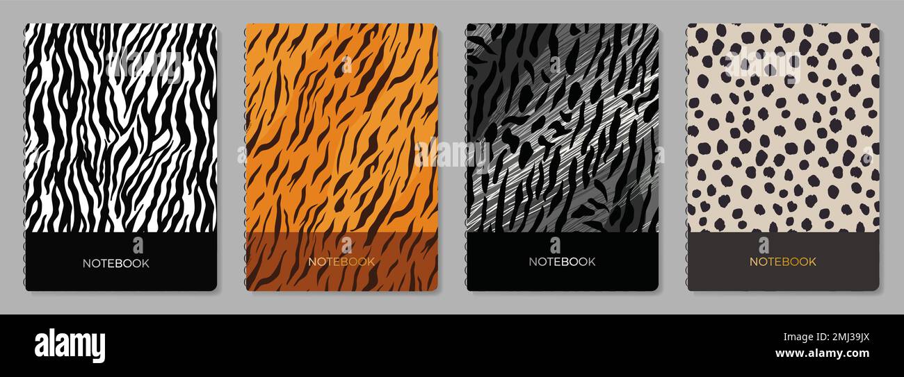 Cover page templates. Vector Animals skin prints Stock Vector Image ...