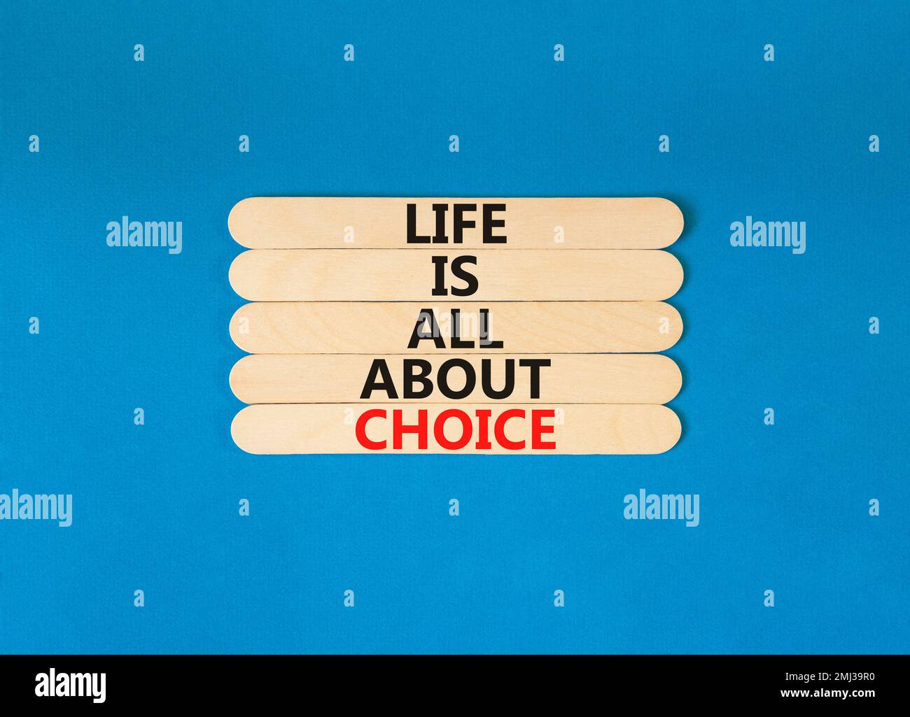 Choice and life symbol. Concept words Life is all about choice on ...