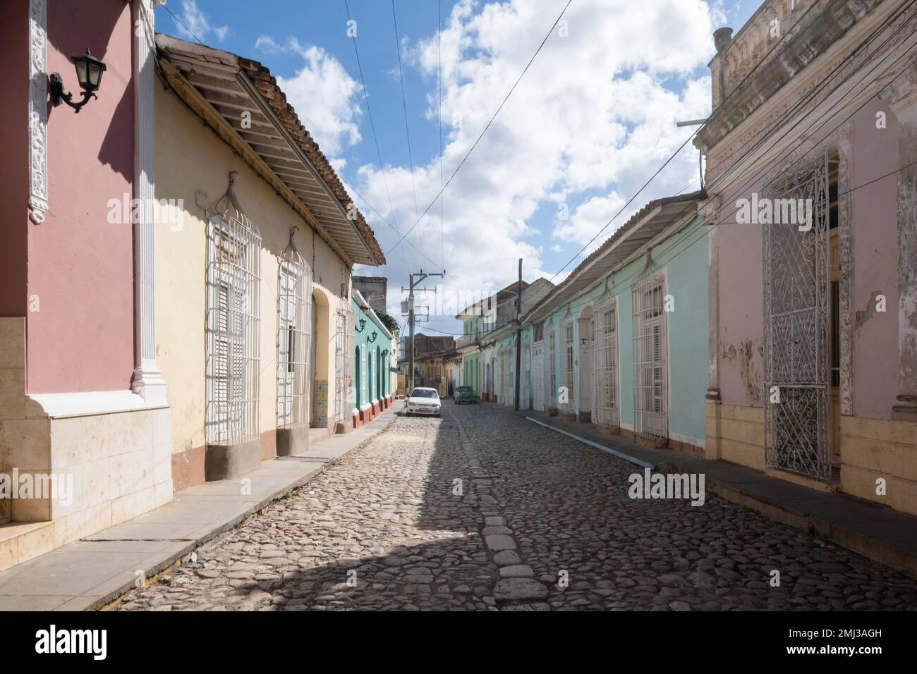 Empty street in Trinidad, Cuba Stock Photo - Alamy