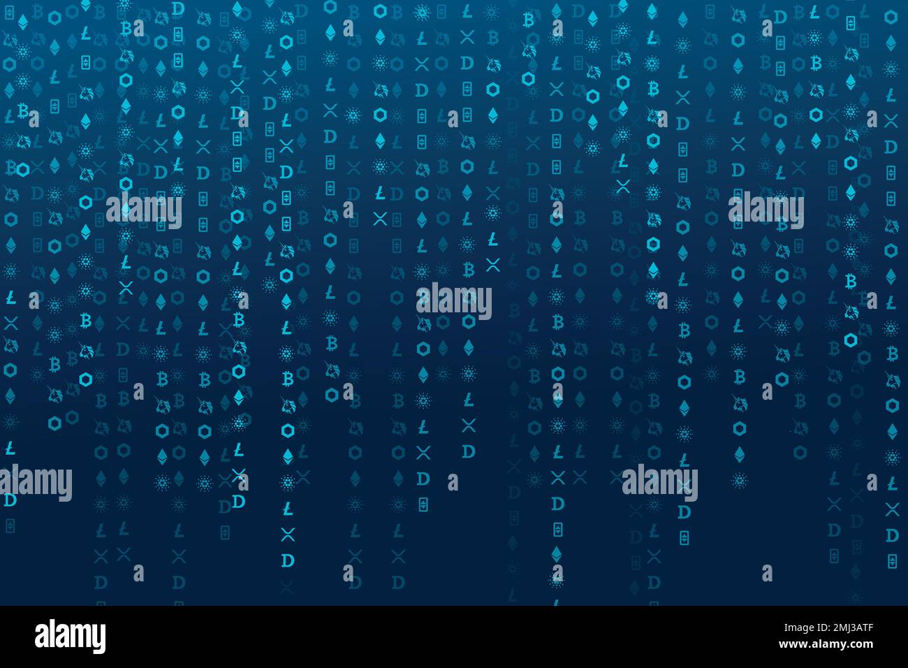 Cryptocurrency Coding Digital Background Vector Open Source Blockchain Concept Stock Vector
