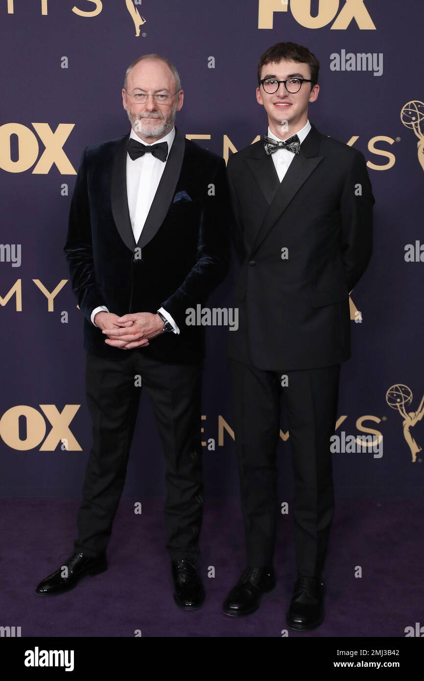 Liam Cunningham, left, and Isaac Hempstead Wright arrive at the 71st ...