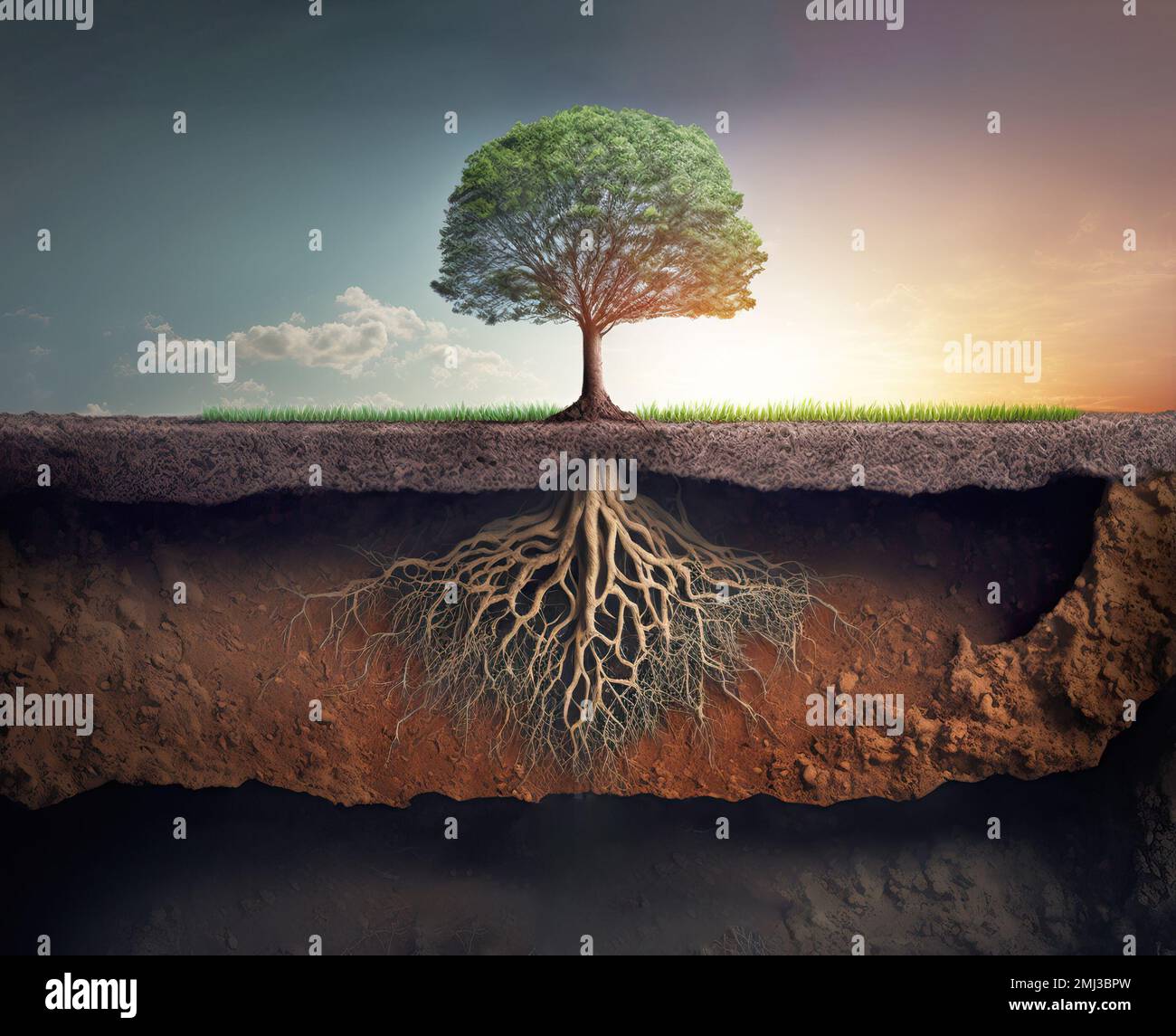 Cross section of a root system hi-res stock photography and images - Alamy