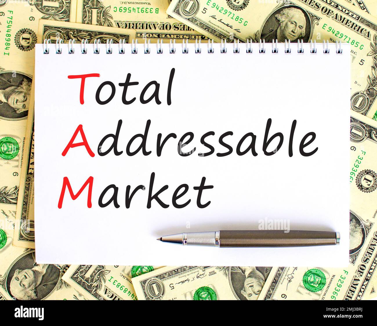 TAM total addressable market symbol. Concept words TAM total ...