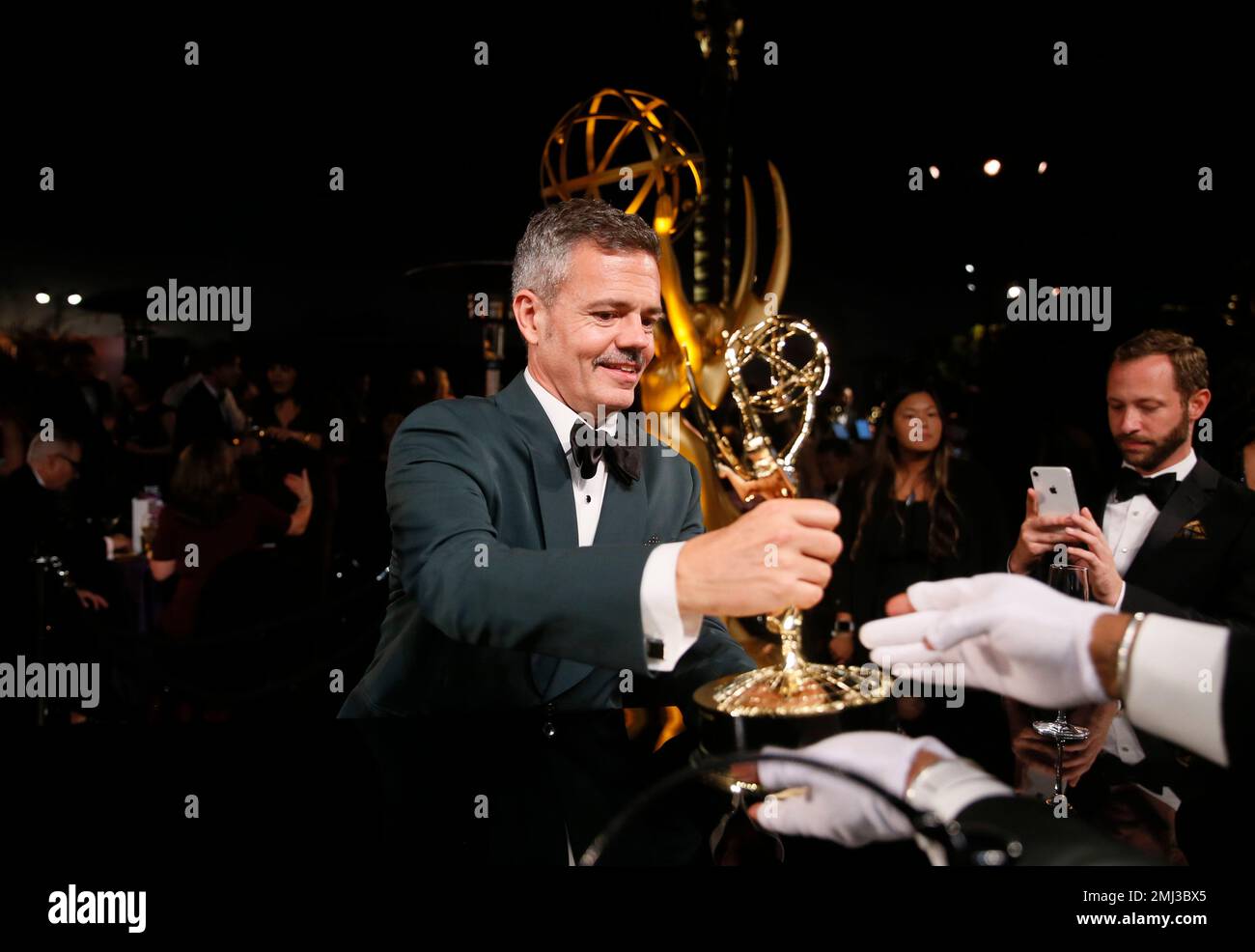 EXCLUSIVE - Emmys get engraved at the Governors Ball winners circle at ...