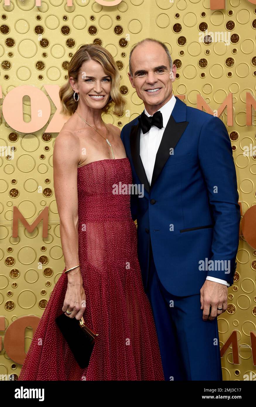 Karyn Kelly, left, and Michael Kelly arrive at the 71st Primetime Emmy ...