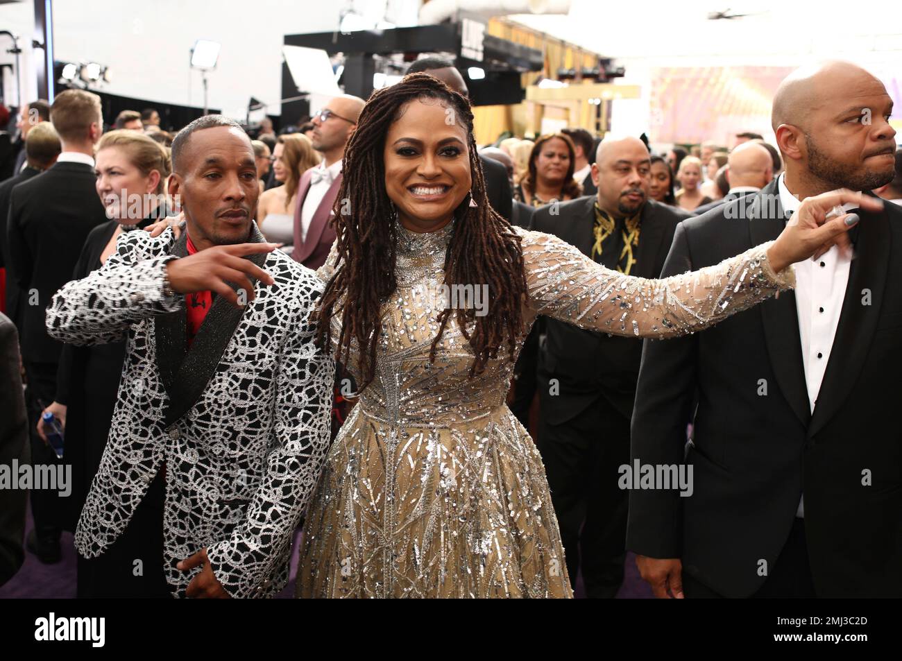 Korey Wise, from left, Ava Duvernay, and Kevin Richardson arrive at the ...