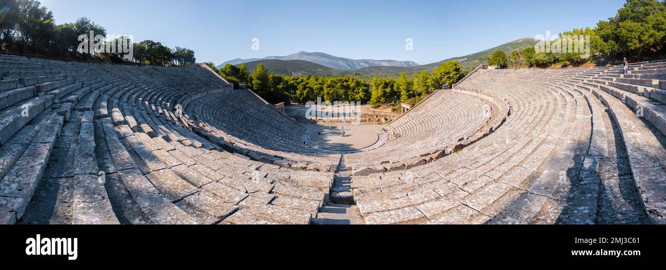 Amphitheatre, Theatre of Epidauros, Epidauros, Pelepones, Greece Stock ...