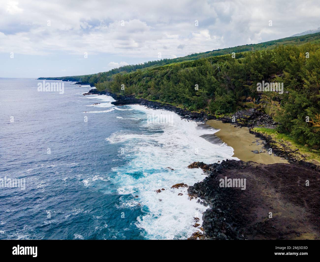 Saint-Philippe, Reunion Island - Tremblet beach. The youngest beach in ...